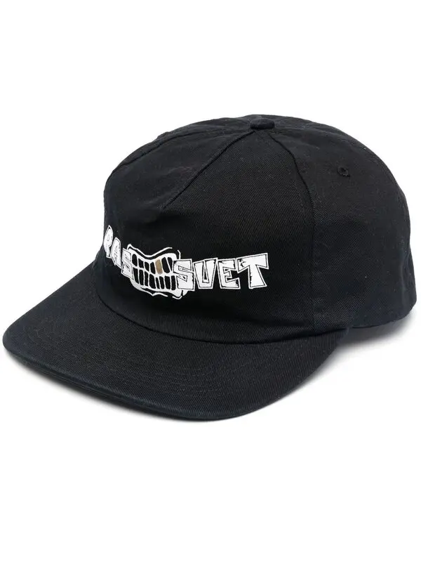 RASSVET Motif Print Cap - Black