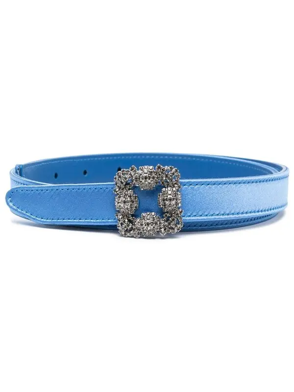 Manolo Blahnik Hangisi 20mm Belt - Blue