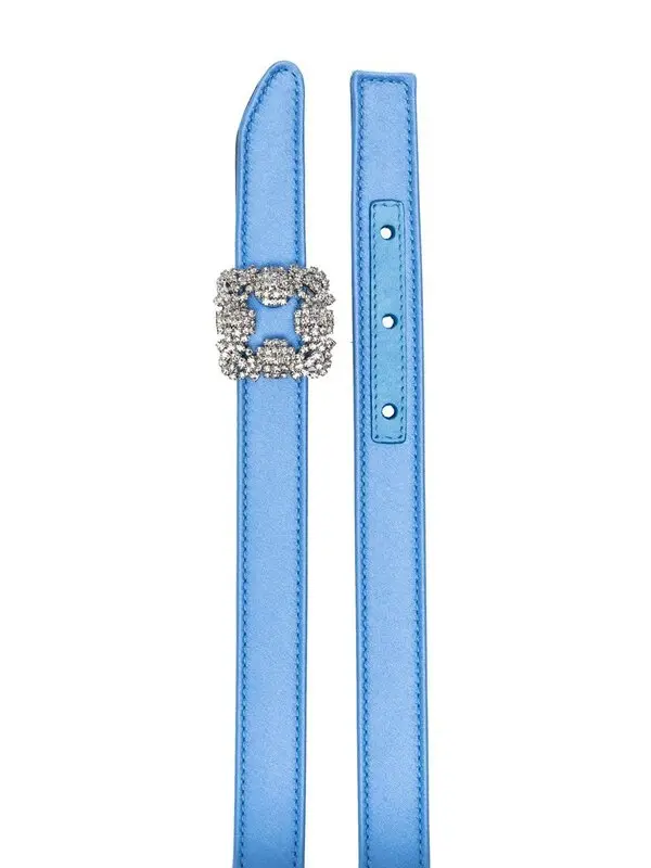 Manolo Blahnik Hangisi 20mm Belt - Blue