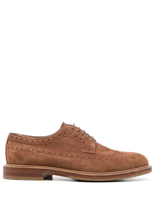 Brunello Cucinelli Perforated Suede Brogues
