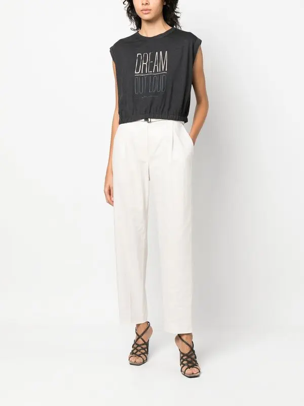 Brunello Cucinelli High-waisted Tapered-leg Trousers