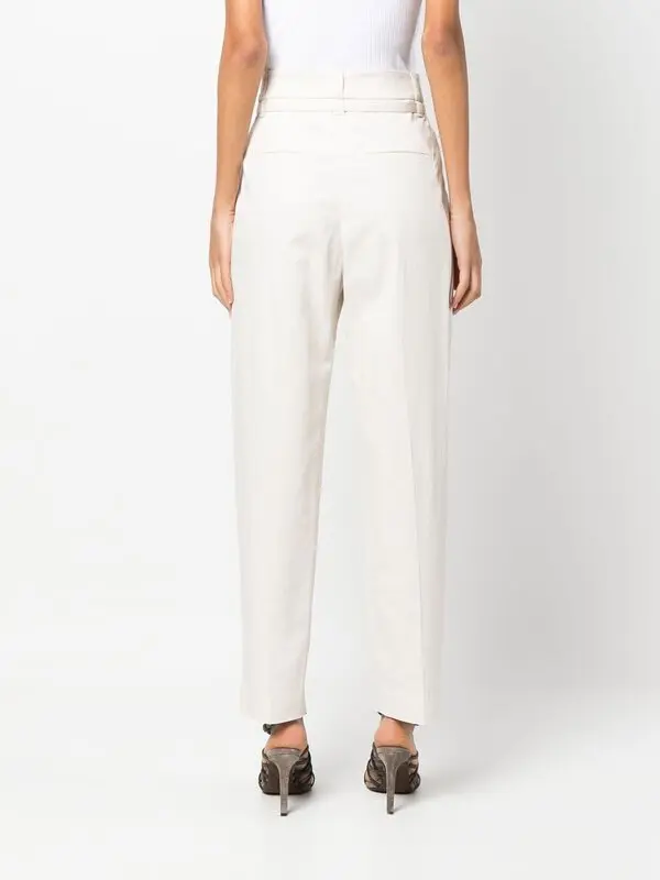 Brunello Cucinelli High-waisted Tapered-leg Trousers