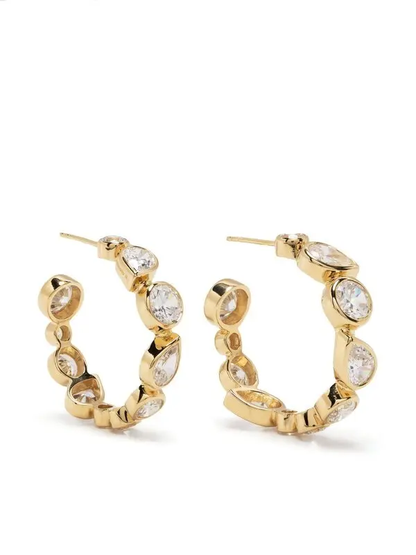 Completedworks Crystal-embellished Hoop Earrings - Gold