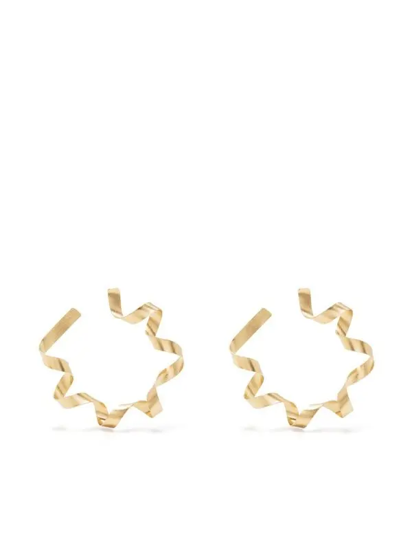 Completedworks Twist-detail Hoop Earrings - Gold
