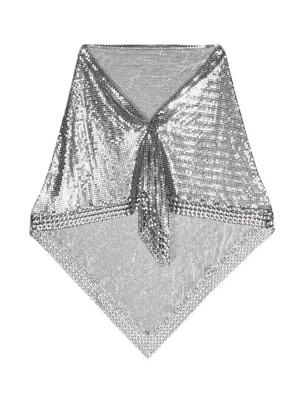 Rabanne Metallic Chain-mail Scarf - Silver
