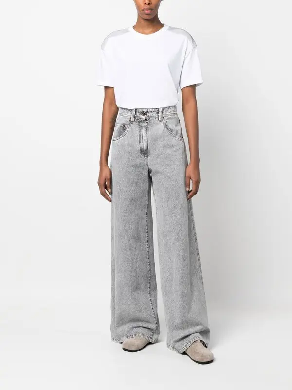 Brunello Cucinelli Bead-trim Short-sleeve T-shirt