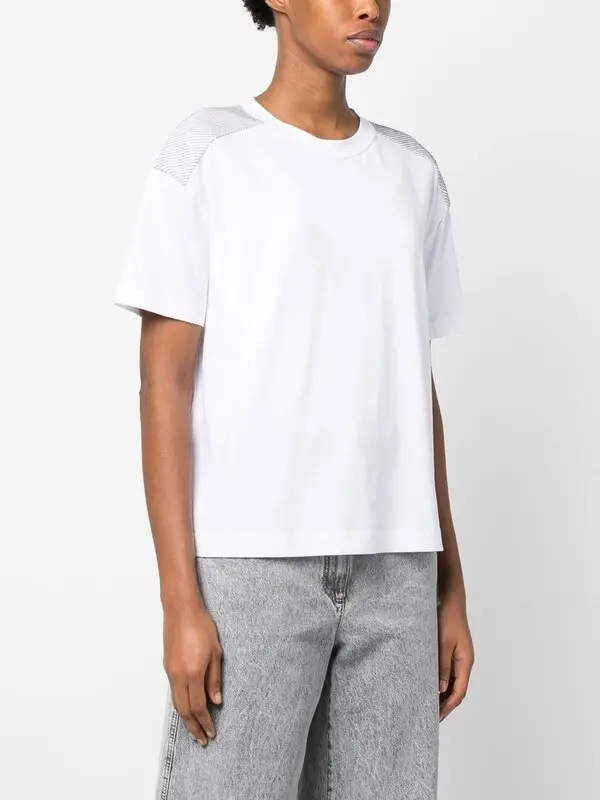 Brunello Cucinelli Bead-trim Short-sleeve T-shirt