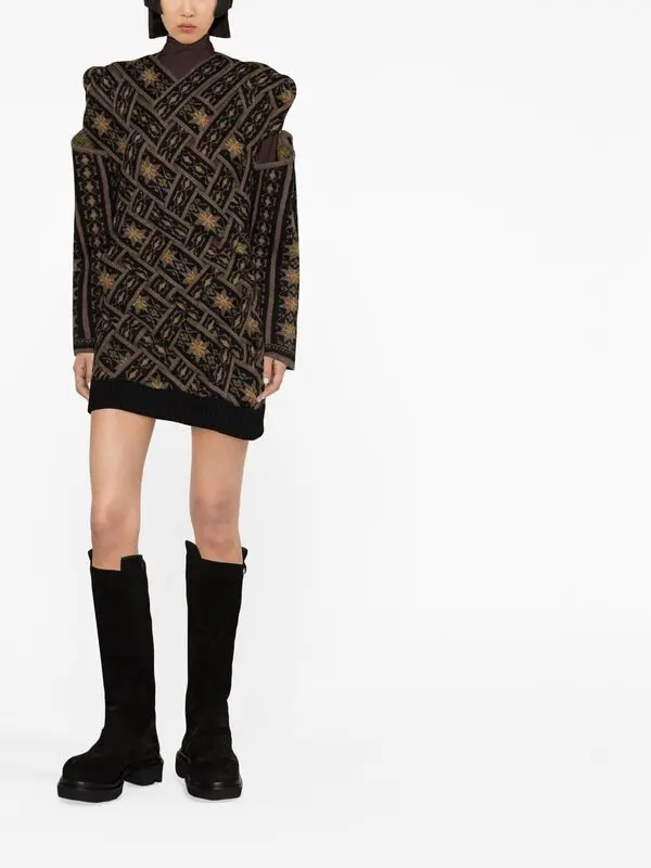 Y/project Pattern-intarsia Knit Cut-out Jumper