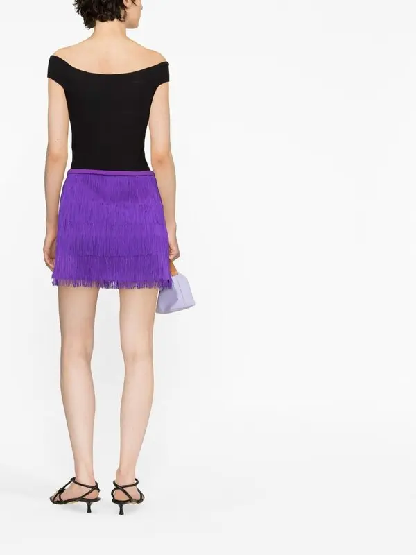 Pinko Fringe-detail Miniskirt