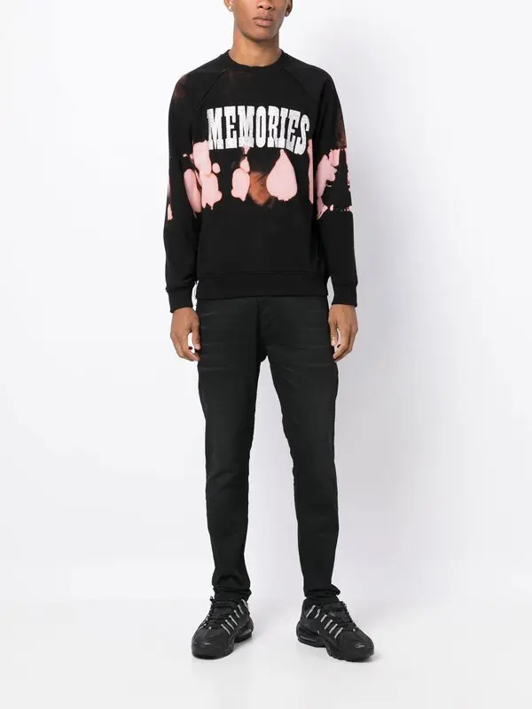 STAIN SHADE X Hiroshi Fujiwara Glitter-detail Sweatshirt - Black