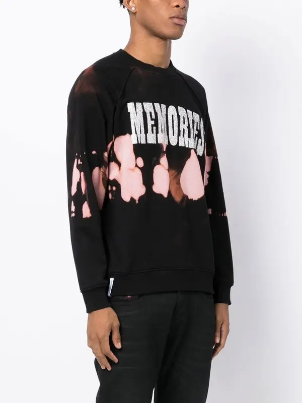 STAIN SHADE X Hiroshi Fujiwara Glitter-detail Sweatshirt - Black