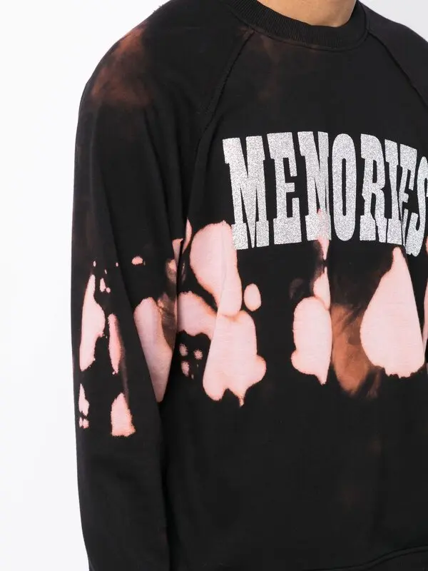 STAIN SHADE X Hiroshi Fujiwara Glitter-detail Sweatshirt - Black