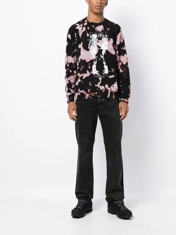 STAIN SHADE X Hiroshi Fujiwara Skeleton-print Sweatshirt - Black
