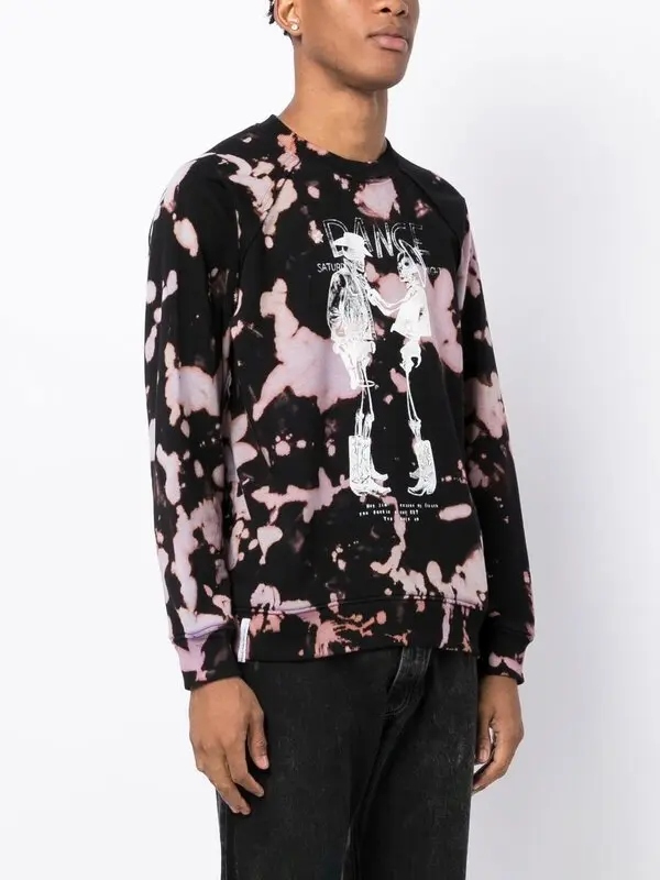 STAIN SHADE X Hiroshi Fujiwara Skeleton-print Sweatshirt - Black