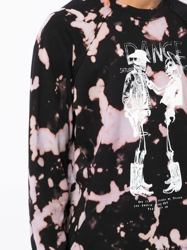 STAIN SHADE X Hiroshi Fujiwara Skeleton-print Sweatshirt - Black
