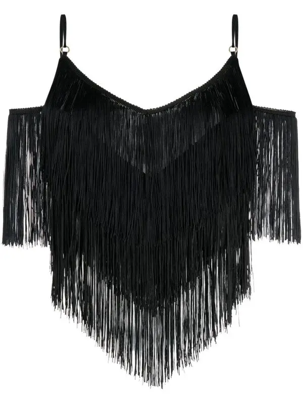 Pinko Giappone Fringe-embellished Blouse