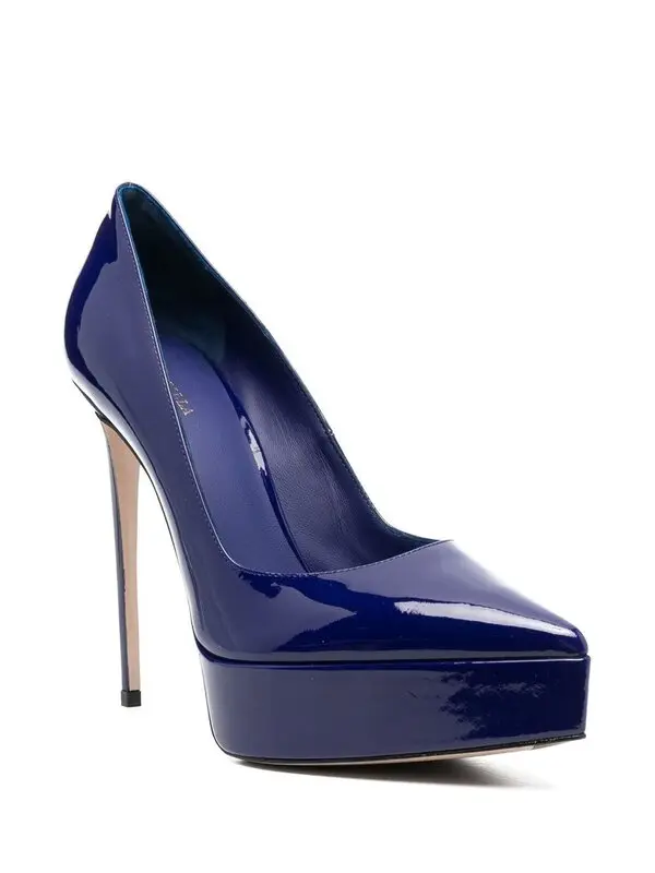 LE SILLA Uma 120mm Patent-leather Pumps - Blue
