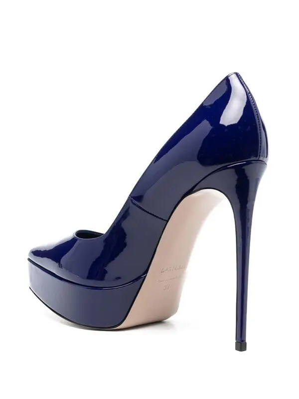 LE SILLA Uma 120mm Patent-leather Pumps - Blue