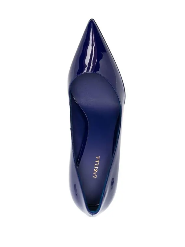 LE SILLA Uma 120mm Patent-leather Pumps - Blue