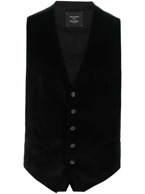 Tagliatore Single-breasted Panelled Waistcoat - Black