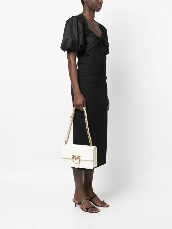 Pinko Medium Love One Simply Cross Body Bag - White