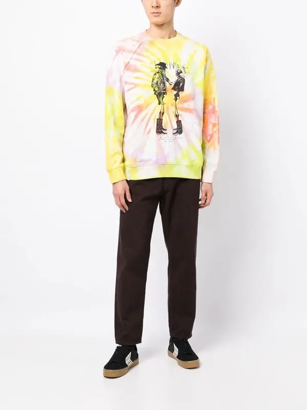 STAIN SHADE X Hiroshi Fujiwara Tie-dye Print Sweatshirt - Pink