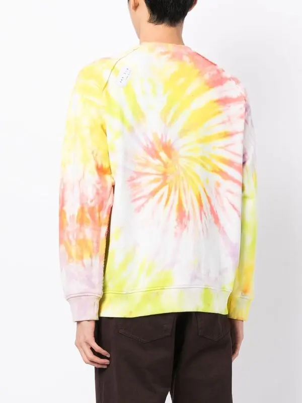 STAIN SHADE X Hiroshi Fujiwara Tie-dye Print Sweatshirt - Pink