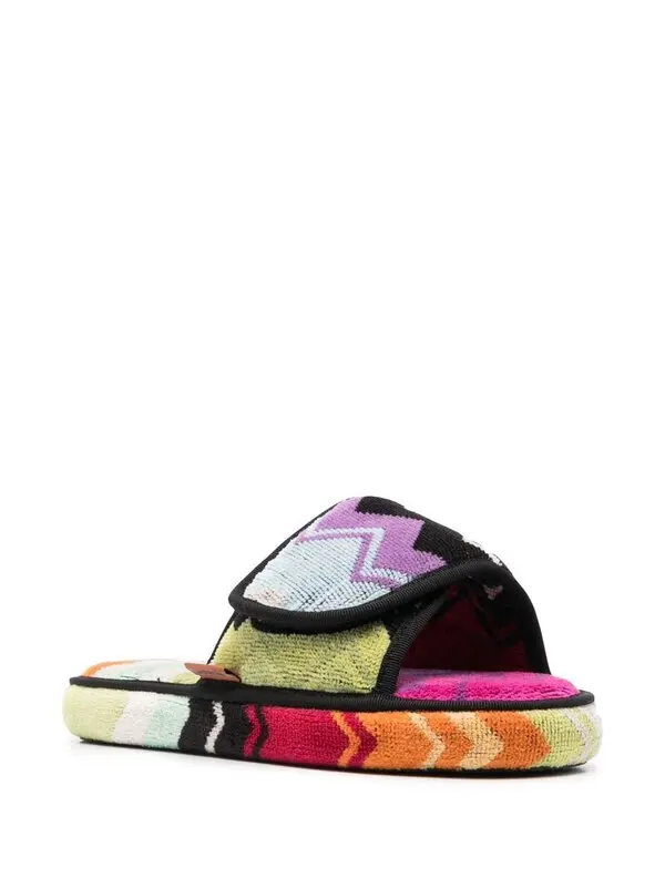Missoni Striped Touch-strap Slippers