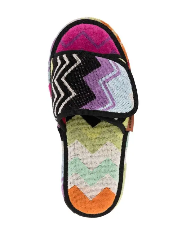 Missoni Striped Touch-strap Slippers