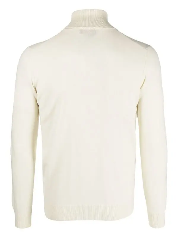 DELL'OGLIO Roll-neck Knit Jumper - White