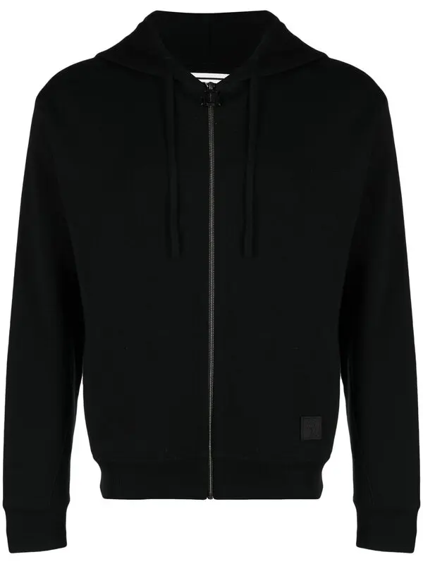 WOOYOUNGMI Jersey-knit Drawstring Zipped Hoodie
