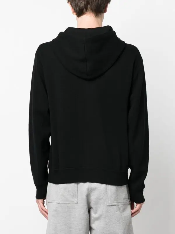 WOOYOUNGMI Jersey-knit Drawstring Zipped Hoodie
