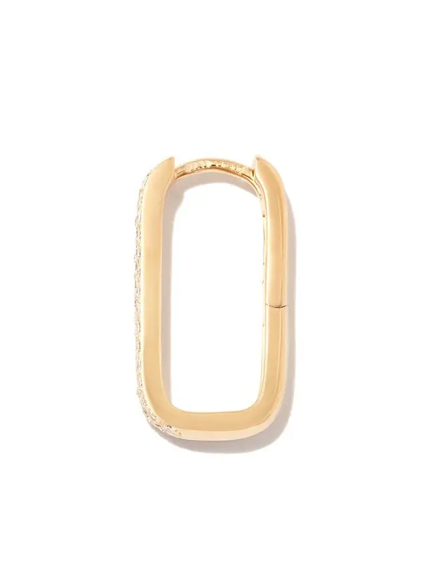Jacquie Aiche 14kt Yellow Mini Rectangle Diamond Earring