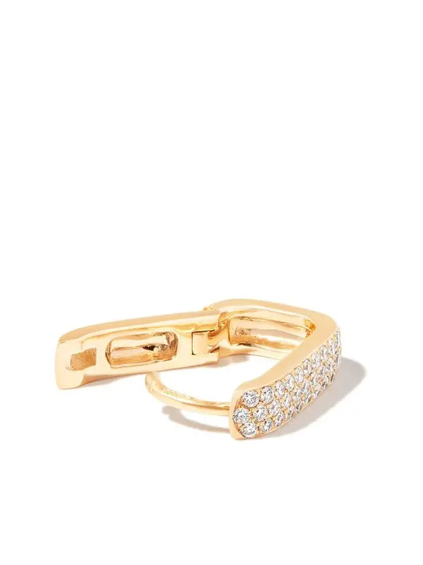 Jacquie Aiche 14kt Yellow Diamond Hoop Earring