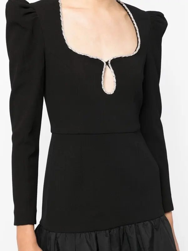 Rebecca Vallance Embellished Square Neck Mini Dress