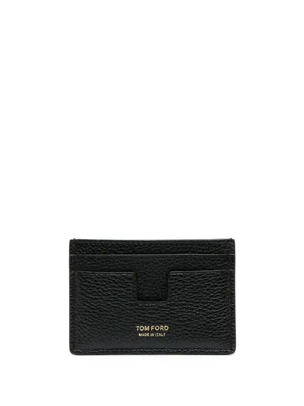 TOM FORD Logo-print Leather Card Holder - Black