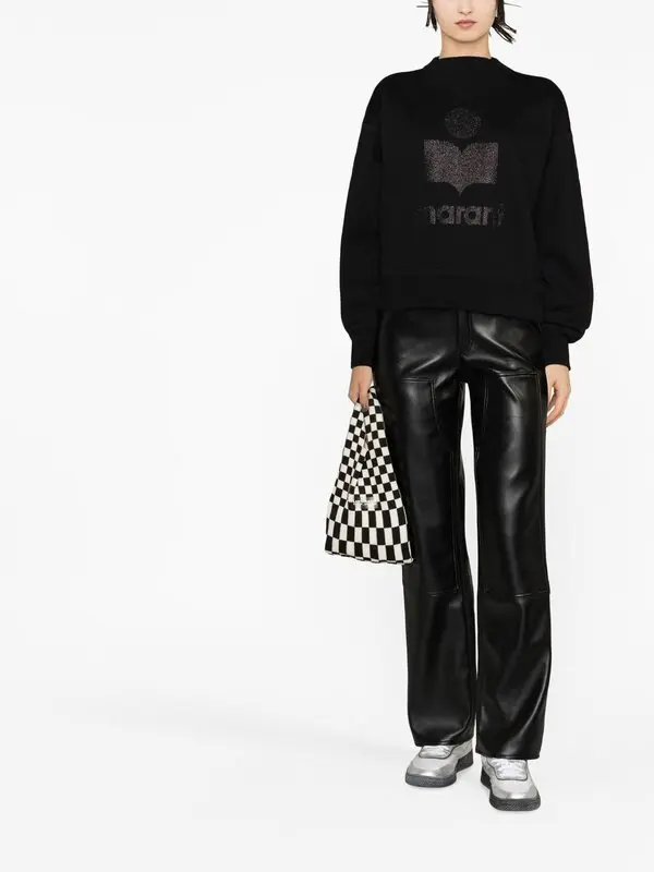 MARANT ETOILE Moby Logo-print Sweatshirt - Black