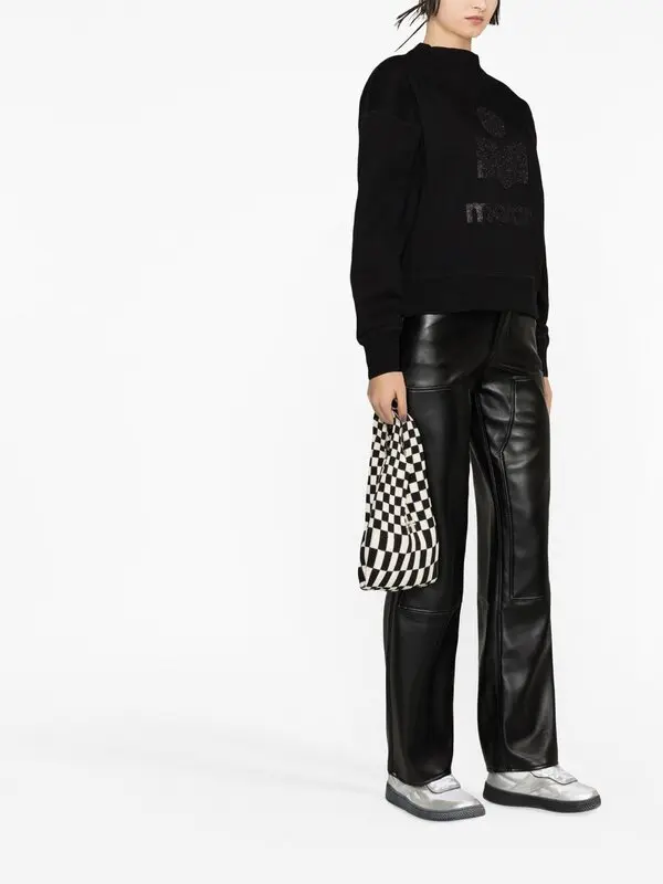 MARANT ETOILE Moby Logo-print Sweatshirt - Black