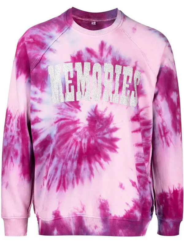 STAIN SHADE X Hiroshi Fujiwara Tie-dye Print Sweatshirt - Pink