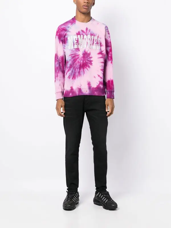 STAIN SHADE X Hiroshi Fujiwara Tie-dye Print Sweatshirt - Pink