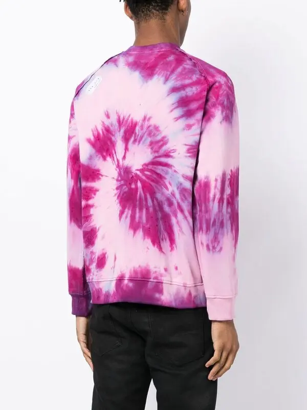 STAIN SHADE X Hiroshi Fujiwara Tie-dye Print Sweatshirt - Pink