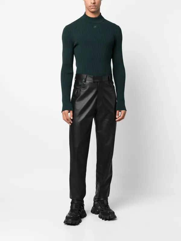 COURREGES Ribbed-knit Jumper - Green