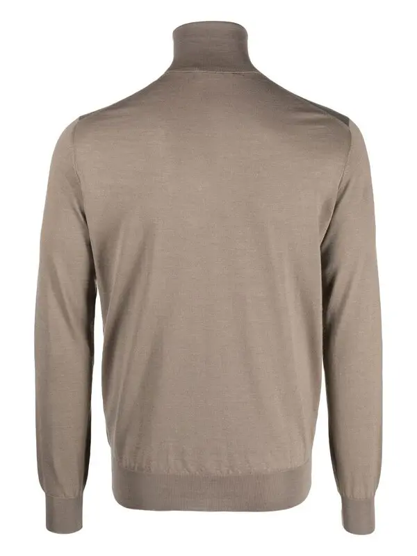 DELL'OGLIO Roll-neck Knit Jumper - Neutrals