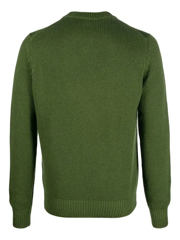 DELL'OGLIO Round-neck Knit Jumper - Green
