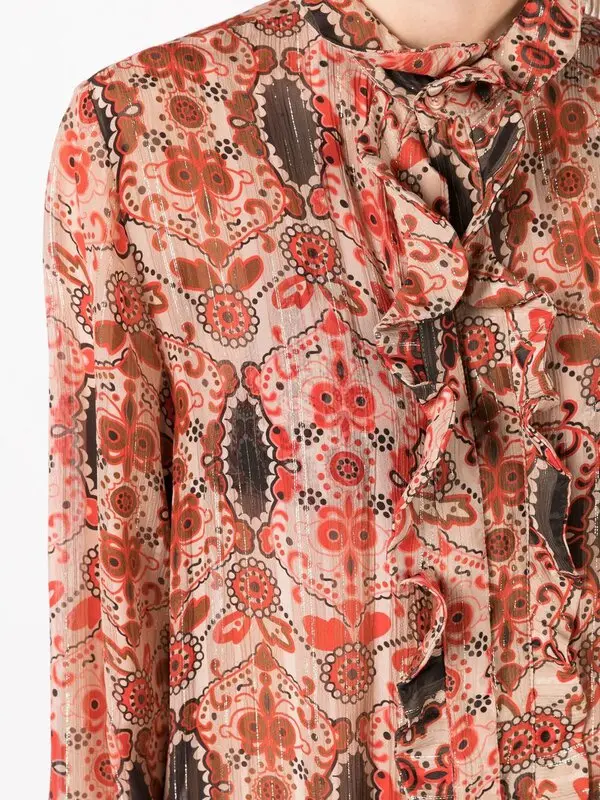 AMIR SLAMA Floral-print Silk Dress