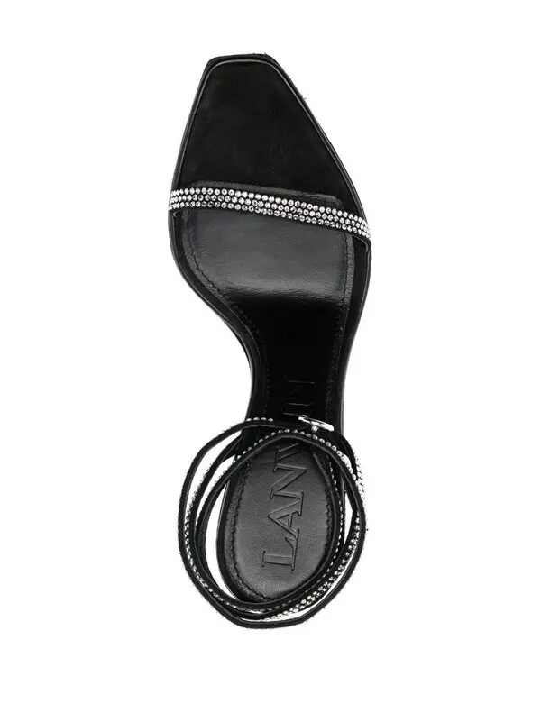 LANVIN Crystal-embellished Stiletto Sandals