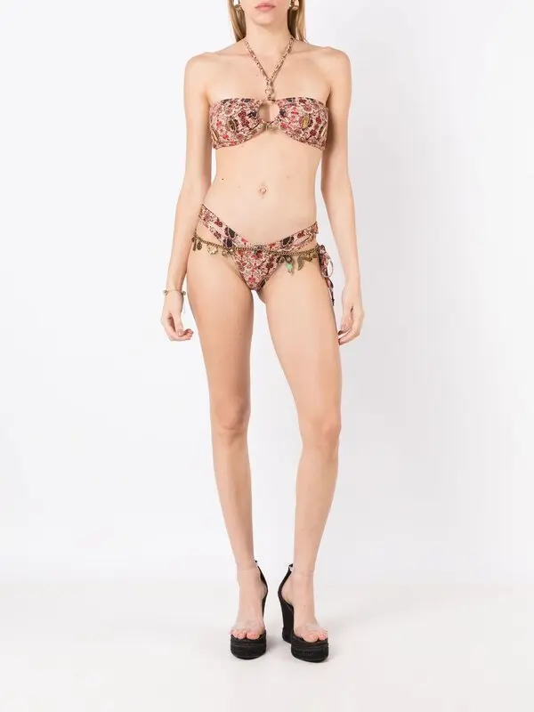 AMIR SLAMA Charm-detail Halterneck Bikini