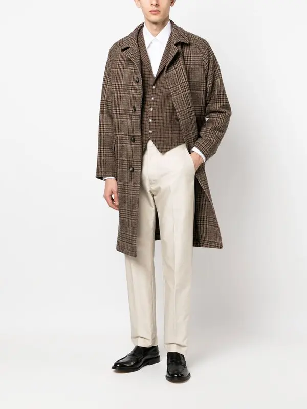 Tagliatore Checked Single-breasted Coat
