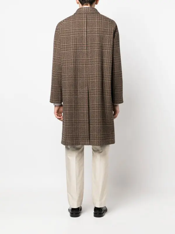 Tagliatore Checked Single-breasted Coat