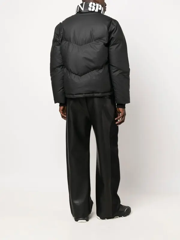 PLEIN SPORT Logo-print Puffer Jacket - Black